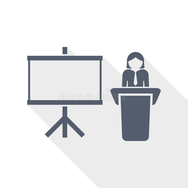 Education and Conference Concept Flat Design Vector Icon Stock Vector ...