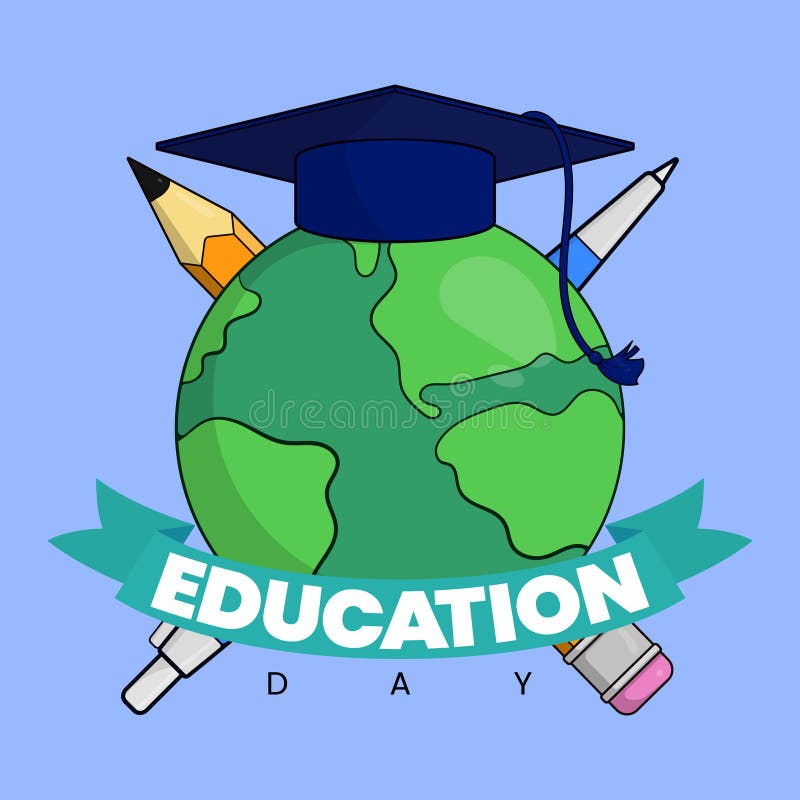 Education Day Vector School Student Illustration Education Icon Stock ...