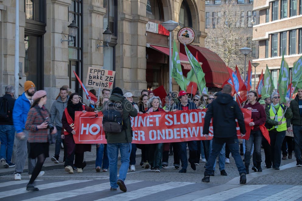 Education Demonstration at Amsterdam the Netherlands 17-3-2025 Editorial Stock Photo - Image of ...