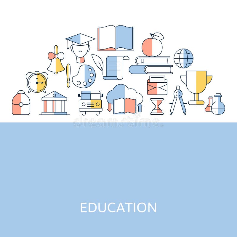 Education design concept stock vector. Illustration of reading - 154539431