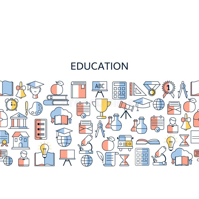 Education design concept stock vector. Illustration of element - 154539483