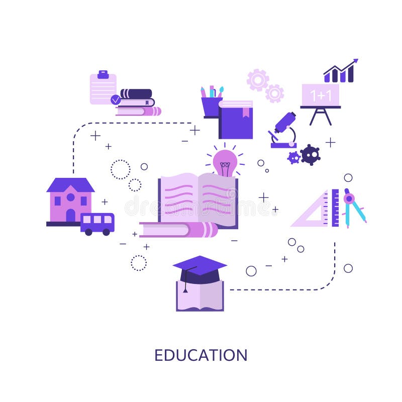 Education design concept stock vector. Illustration of college - 154539417