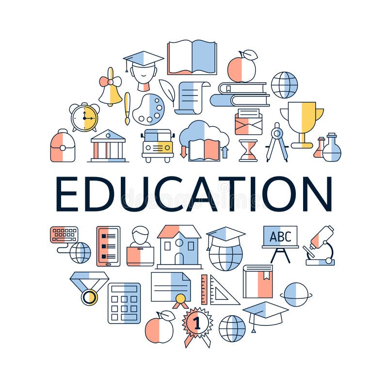 Education design concept. stock vector. Illustration of design - 120382529