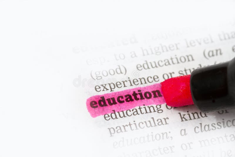Education Dictionary Definition Stock Photo - Image of single, word ...