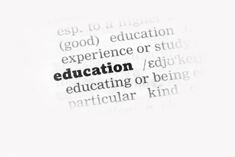 Education in dictionary. stock photo. Image of sepia, educate - 4483902