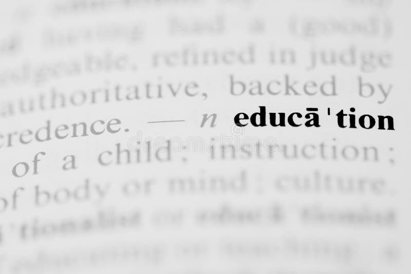 Education in dictionary. stock photo. Image of sepia, educate - 4483902
