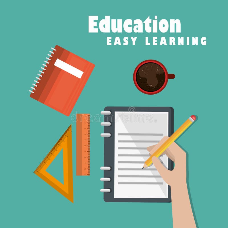 Education Easy Learning Set Icons Stock Vector - Illustration of ...
