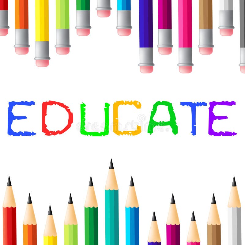 Education Educate Means Studying Learned and College Stock Illustration ...