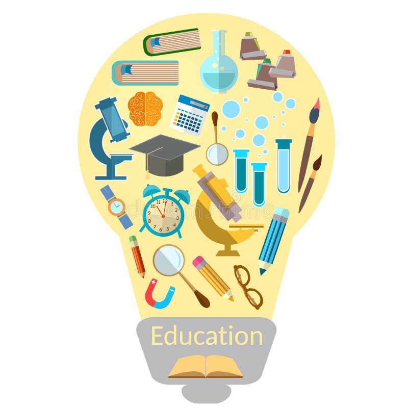 Education Effective Training Light Bulb Stock Vector - Illustration of ...