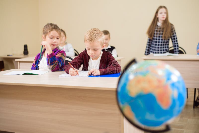 Education, Elementary School, Learning and People Concept. Stock Image ...
