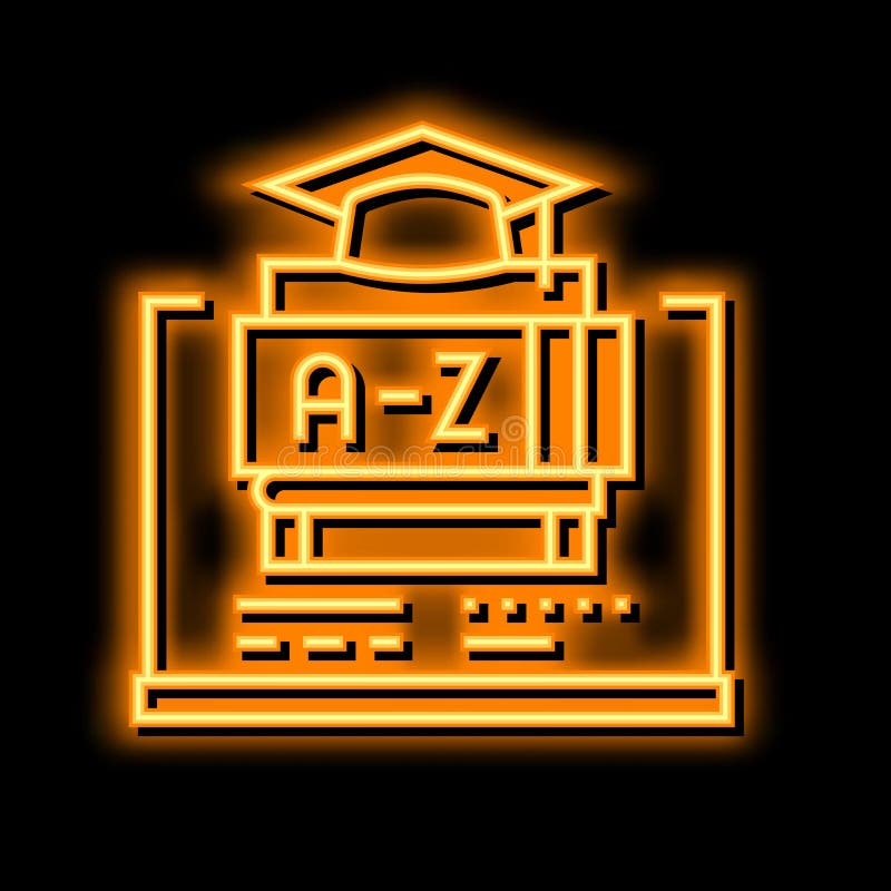 Education English Neon Glow Icon Illustration Stock Vector ...