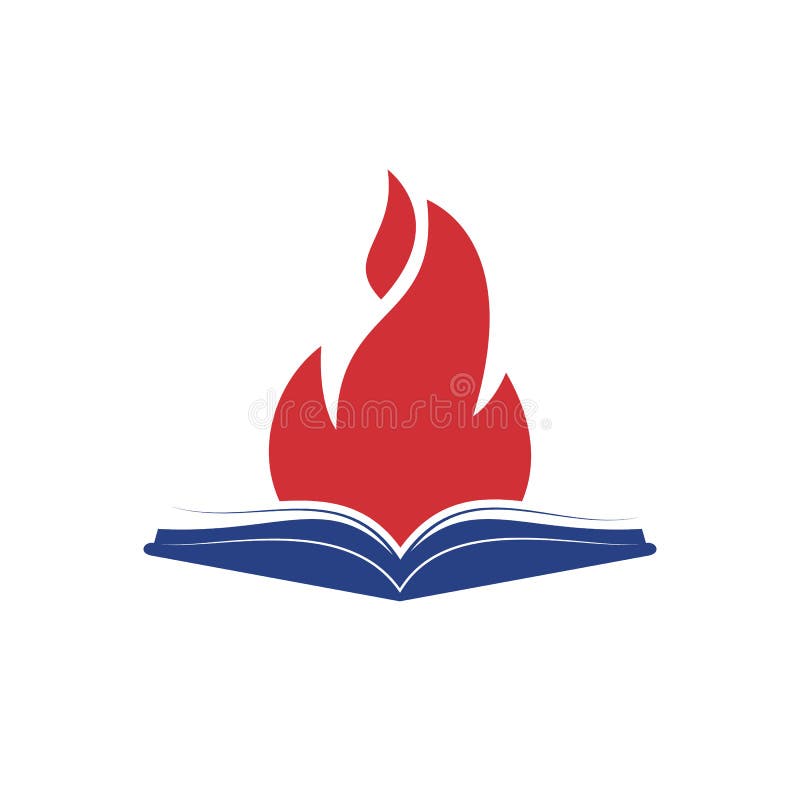 Education Fire Vector Logo Design. Motivation Book Vector Logo Design ...