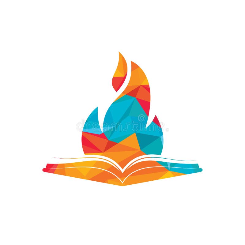 Education Fire Vector Logo Design. Motivation Book Vector Logo Design ...