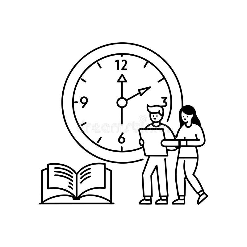 Education Focus Home and Library Study Moments Stock Vector ...