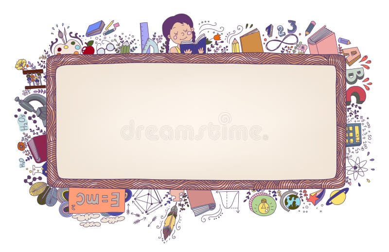Education Frame stock vector. Illustration of back, child - 42673915