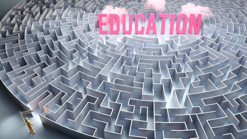 Education and a Difficult Path To it Stock Illustration - Illustration ...