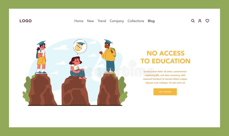 Education Gap Concept. Flat Vector Illustration Stock Vector ...