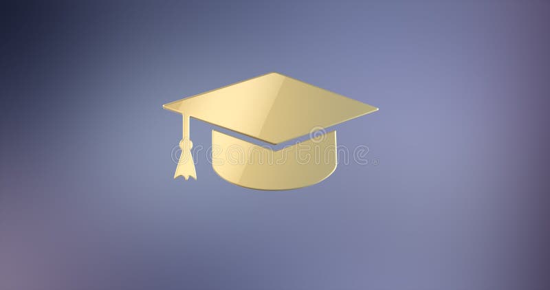 EDUCATION 3D Gold Icon Design Isolated on Empty Background. Go To ...