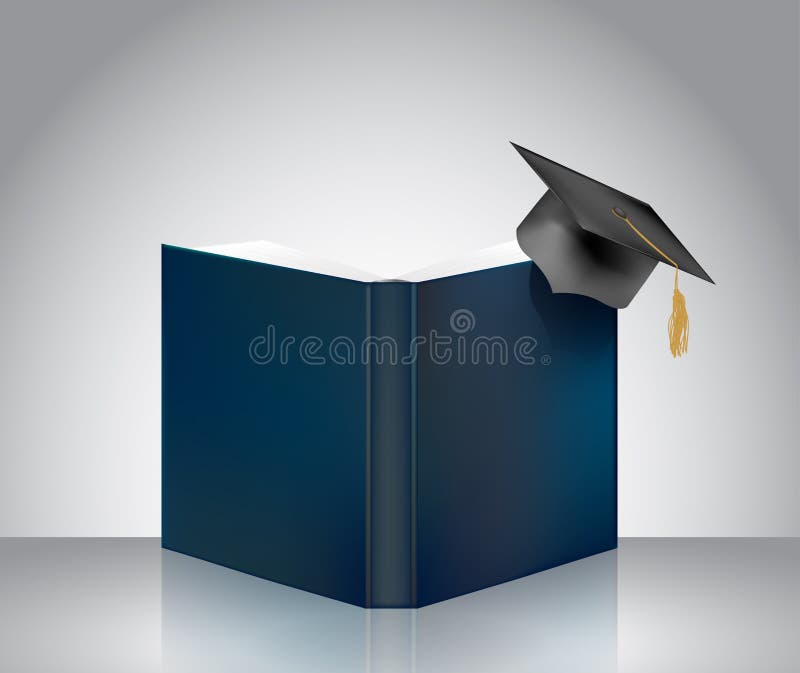 Open Book Grad Hat Stock Illustrations – 64 Open Book Grad Hat Stock ...