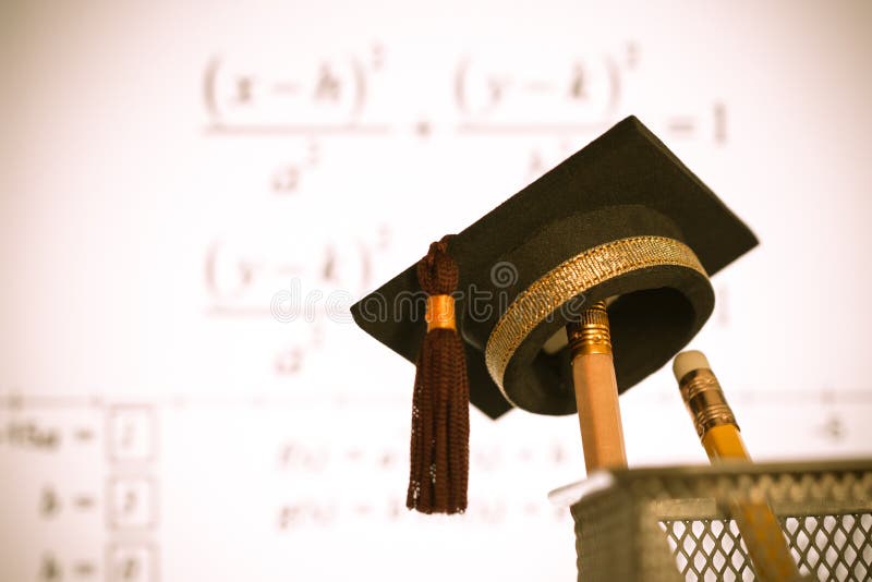 Education Graduate Study Concept: Graduation Hat on Pencils with ...