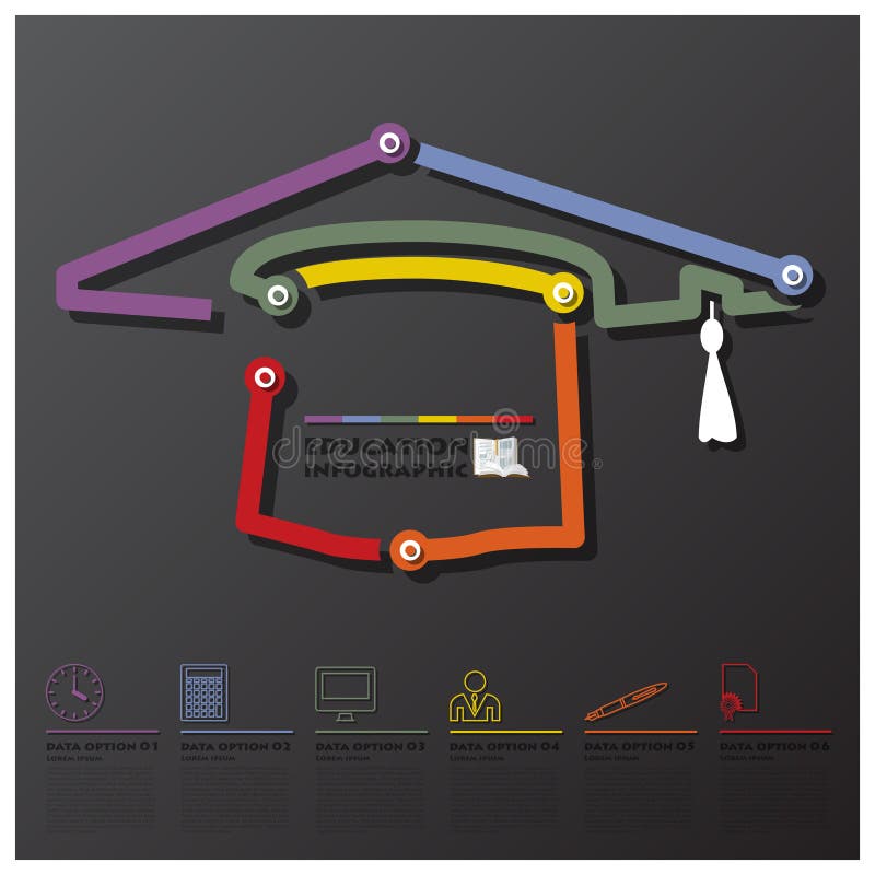 Education and Graduation Connection Timeline Infographic Stock Vector ...