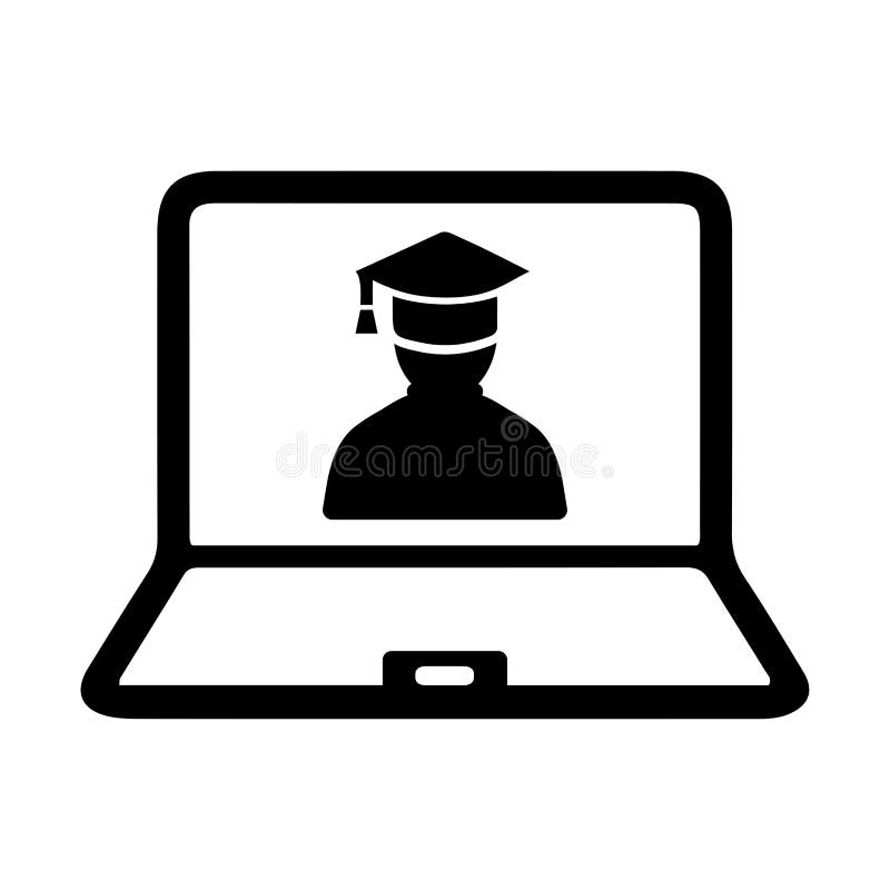 Education, Graduation, Elearning Icon. Black Vector Graphics Stock ...