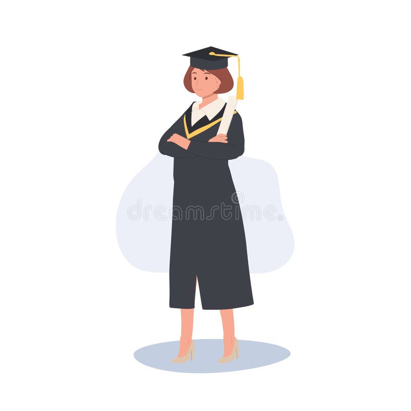 Education, Graduation and People Concept. Confident Graduate in Cap and ...