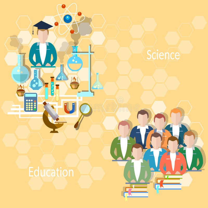 Education Group of Students in the Classroom Stock Vector ...