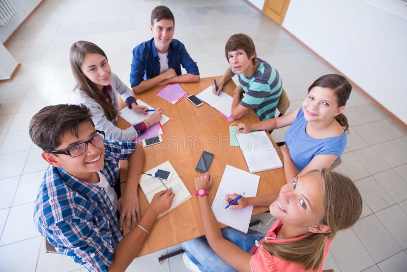 Study group in classroom stock photo. Image of portrait - 23233050