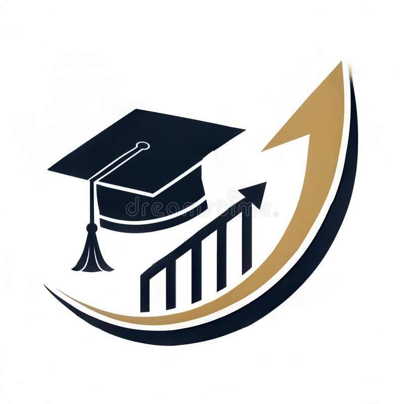 Education and Growth Logo with Graduation Cap and Arrow Stock ...