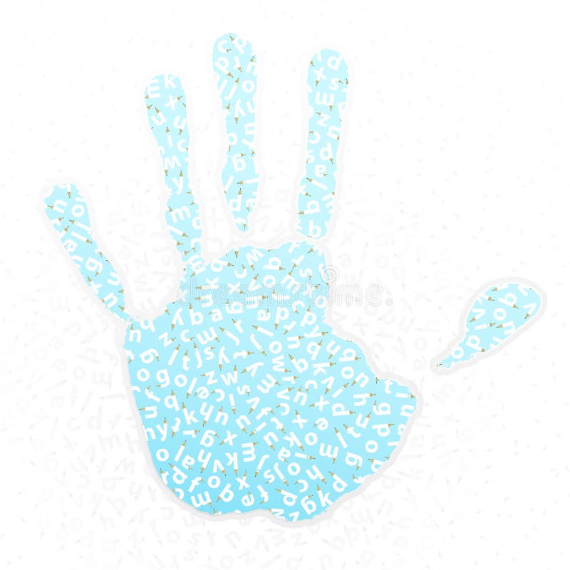 Baby Blue Handprint