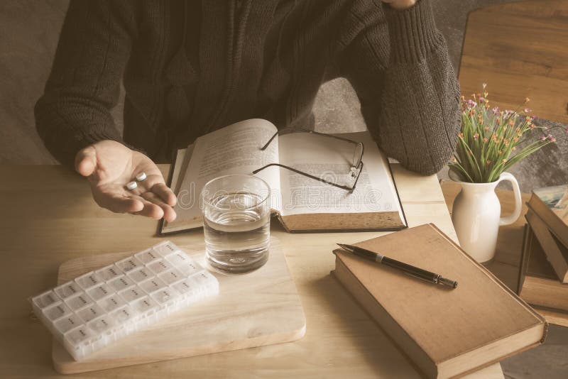 Education and Health Concept, Hard Study Might Sick Stock Photo - Image ...