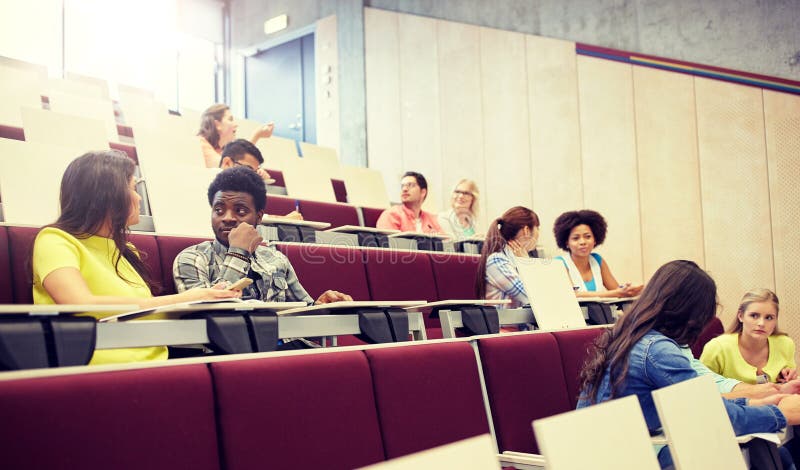 122 International Students Talking Lecture Hall Stock Photos - Free ...