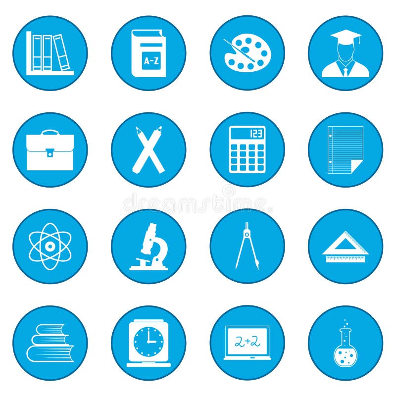 Education icon blue stock vector. Illustration of diploma - 93049762