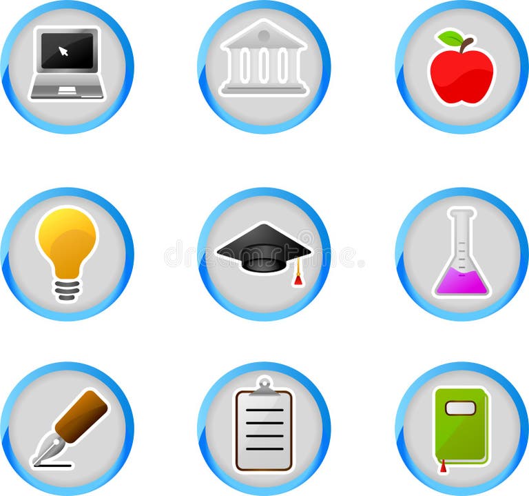 School Icon Buttons Stock Illustrations – 4,995 School Icon Buttons ...