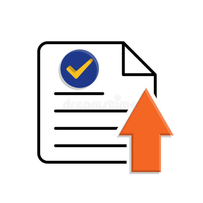 Education Icon. Homework Submission Stock Vector - Illustration of ...