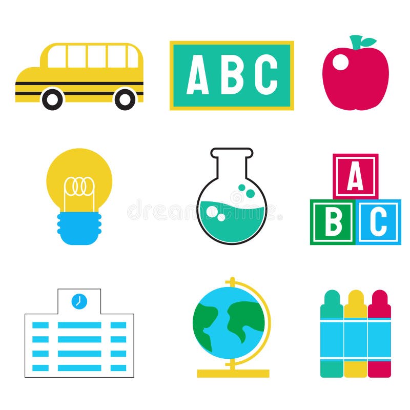 The Education Icon for Kid or School Concept Stock Vector ...
