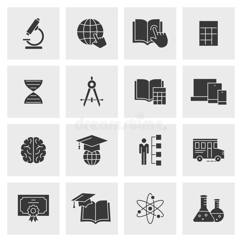 Education Icon Set. Illustrations Isolated for Graphic and Web Design ...