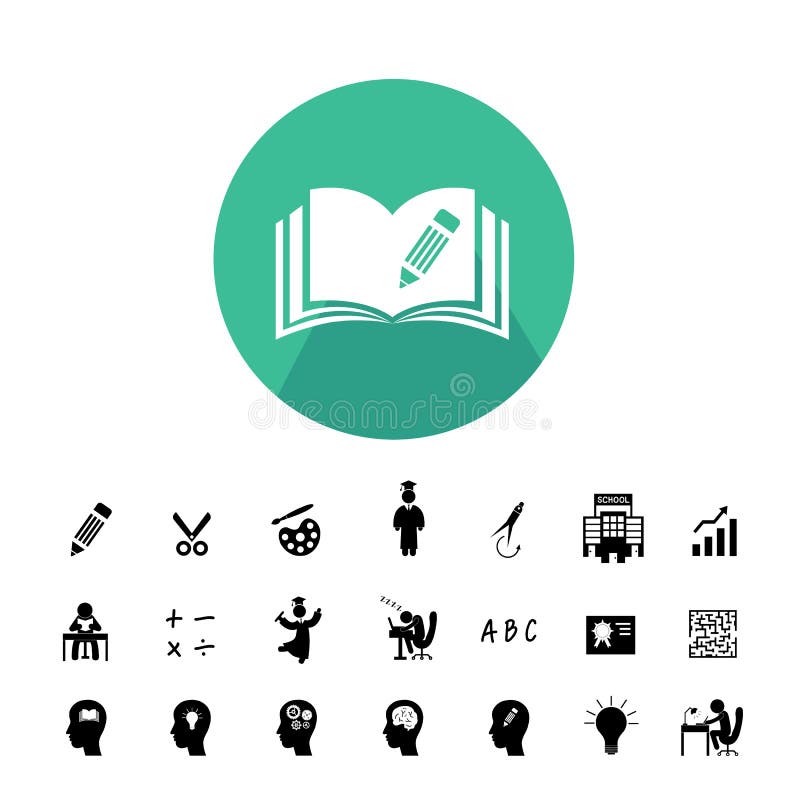 Education icon stock vector. Illustration of homework - 51287414