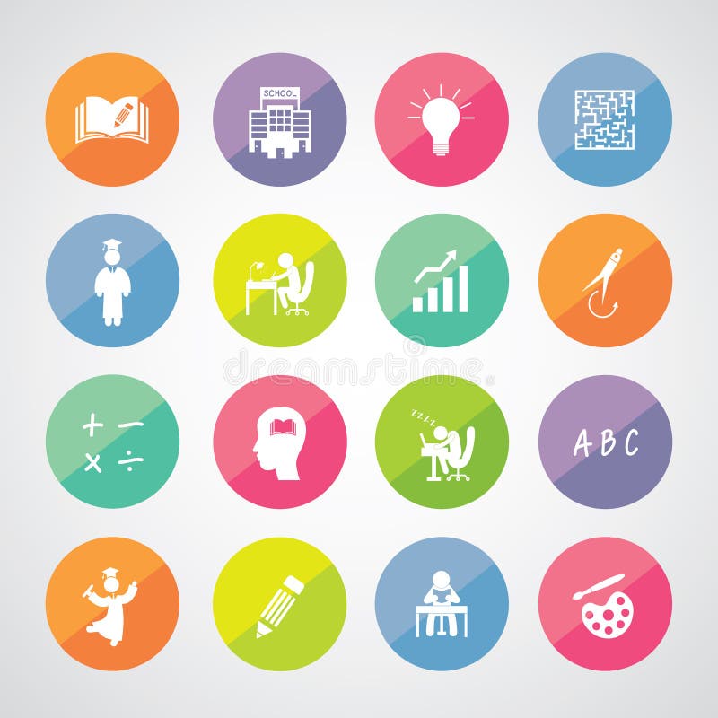 Education icon stock vector. Illustration of computer - 51290396