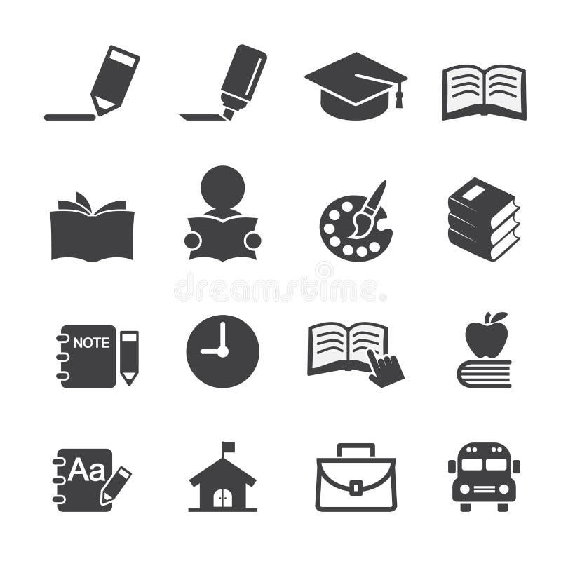 Education symbol line icon stock vector. Illustration of business ...