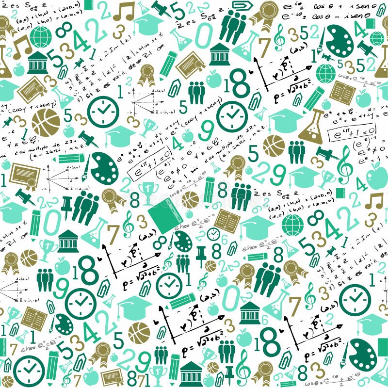Education Icons Back To School Seamless Pattern. Stock Vector ...