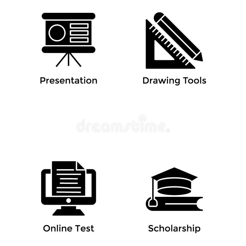 Education Icons Bundle stock vector. Illustration of learning - 153012181
