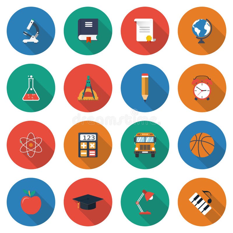 School Tools Symbols Stock Illustrations – 856 School Tools Symbols ...