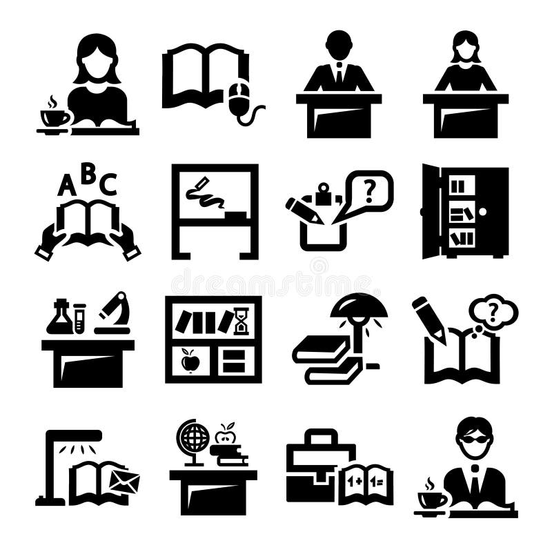 Icons set education stock vector. Illustration of college - 33034070