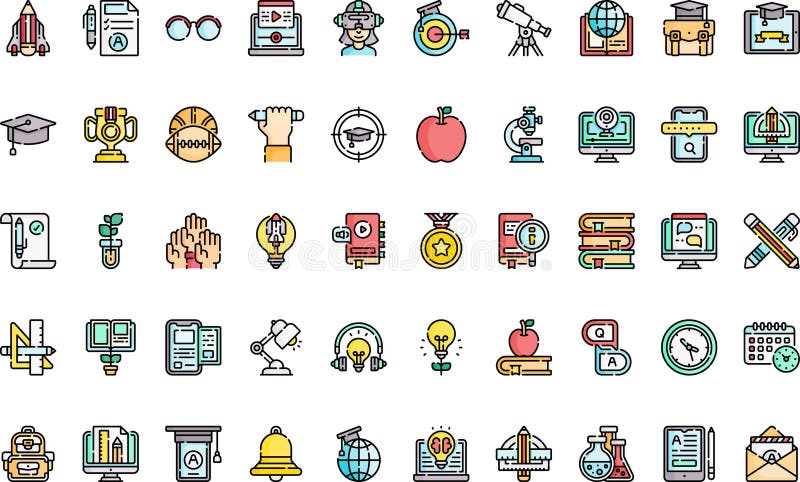 Education Icons High-Quality Vector Icons Collection with Editable ...