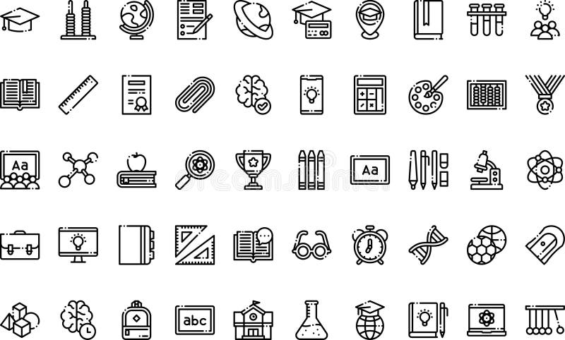 Education Icons High-Quality Vector Icons Collection with Editable ...