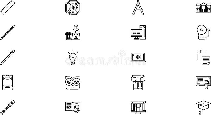 Education Icons High-Quality Vector Icons Collection with Editable ...