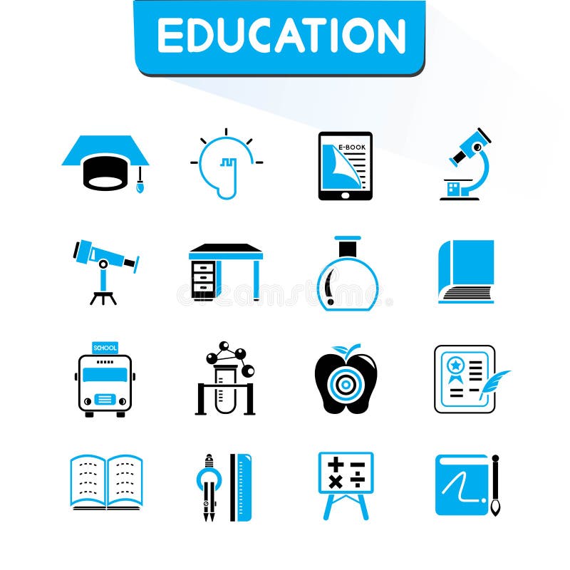 Education icons stock illustration. Illustration of edification - 40850837