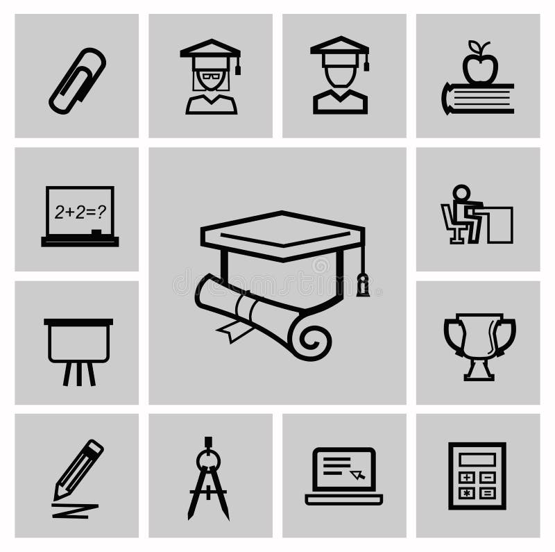 Education Icons, Signs, Vector Illustration Set Stock Vector ...
